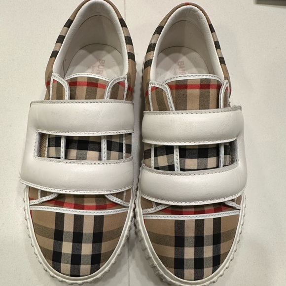 Burberry | Shoes | Burberry Girls Tennis Shoes Size 33 | Poshmark